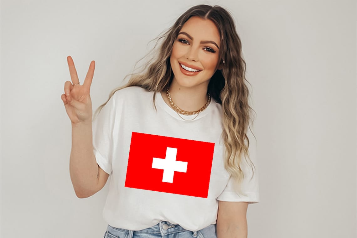 Switzerland Flag SVG Original Colors, Switzerland Flag Png, Commercial ...