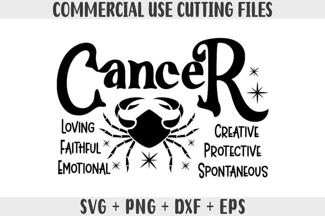 Cancer SVG, Zodiac SVG, Zodiac Signs Clipart SVG, Gift for Cancer Png ...