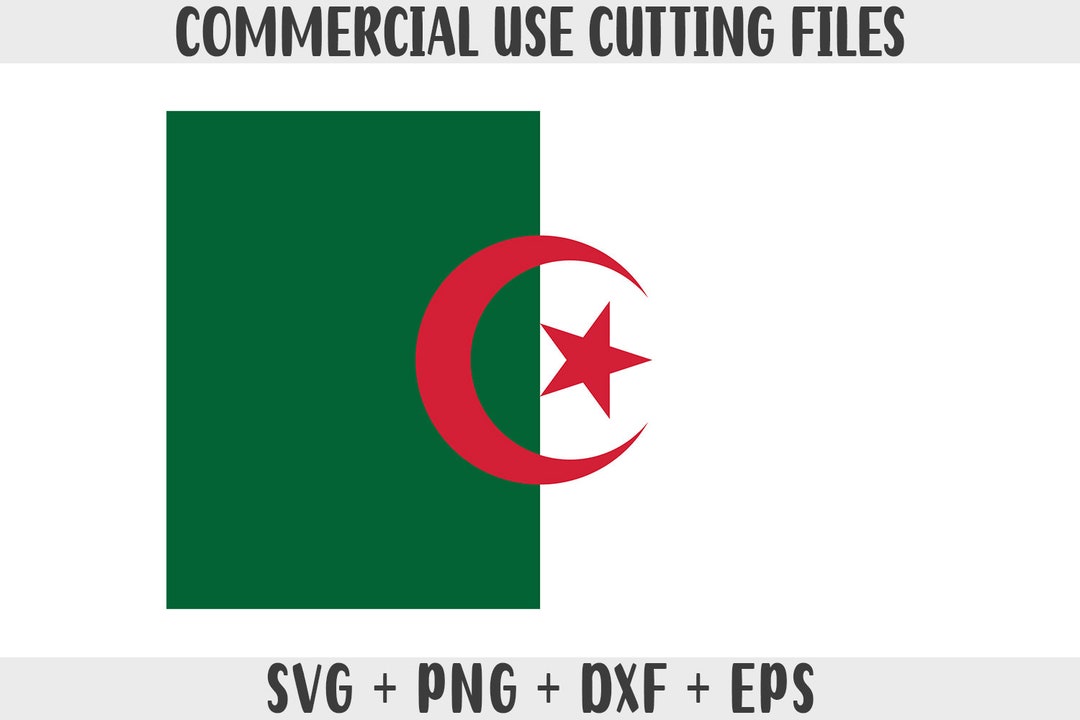 Algeria Flag SVG Original Colors, Algeria Flag Png, Commercial Use for ...