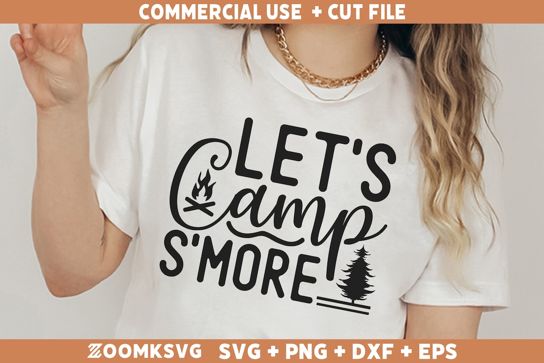 Let's Camp S'more SVG Camping SVG Cricut Camping - Etsy