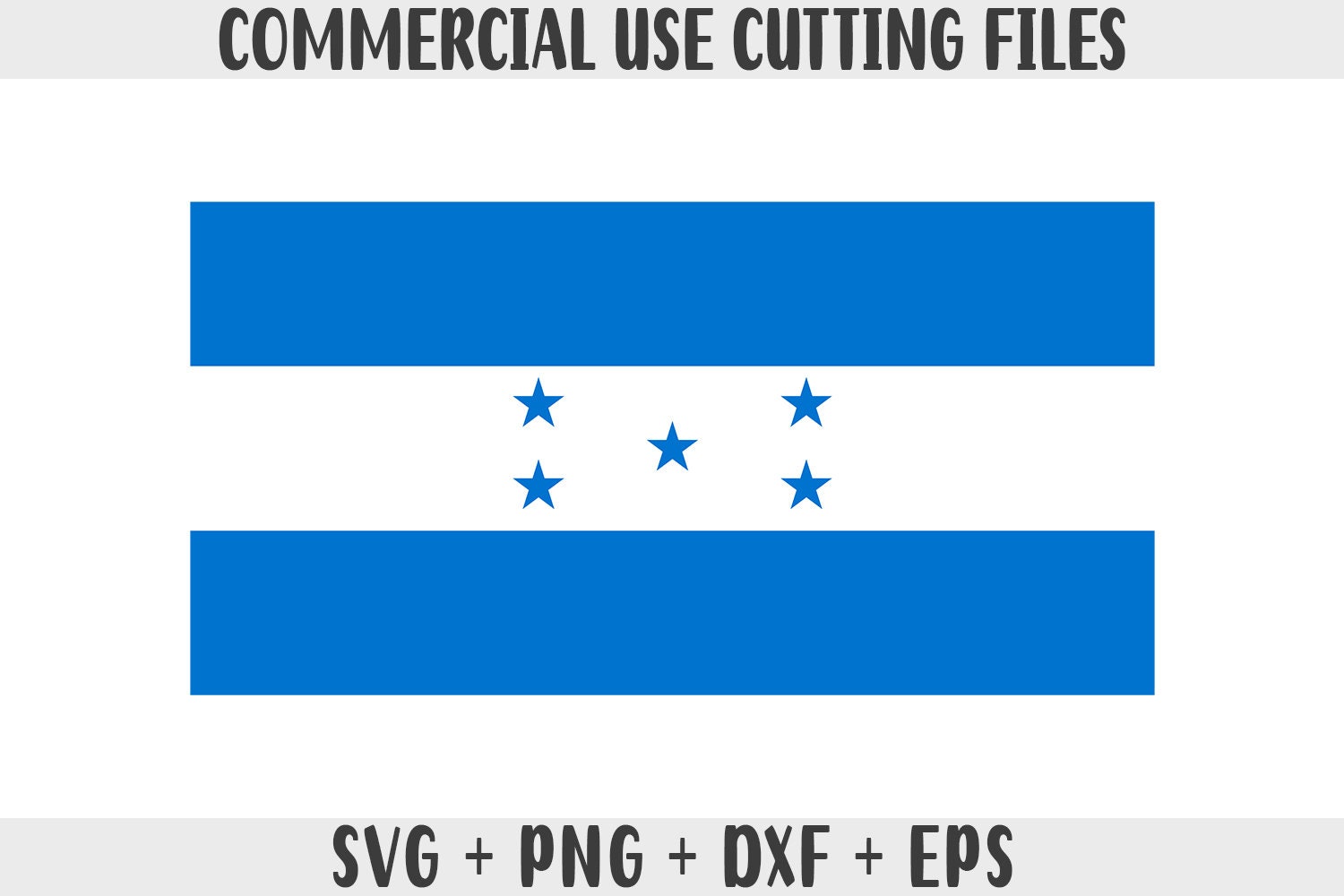 Honduras Flag SVG: Original Colors, Print-on-demand (digital Download ...