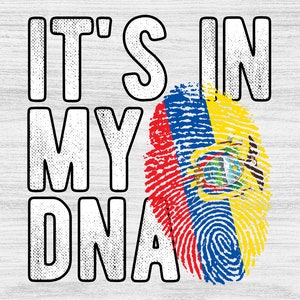 It's in My DNA Ecuador Flag Fingerprint PNG Sublimation Design Download ...