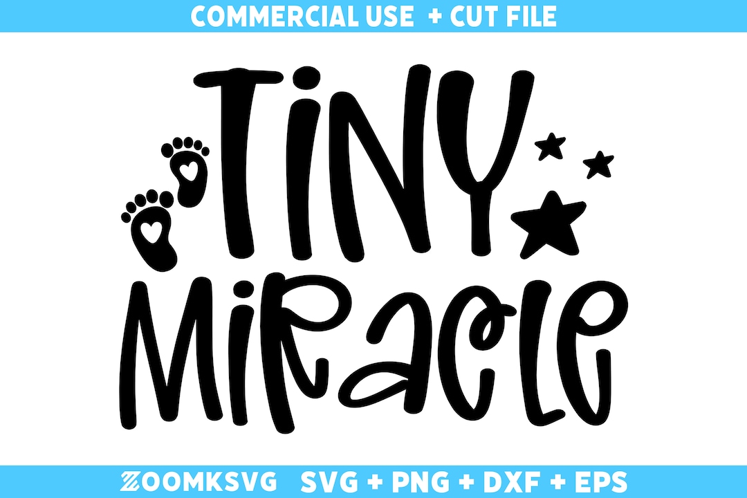 Tiny Miracle Svg, Baby Sayings Svg, Baby Shower Svg, Baby Svg, Funny ...