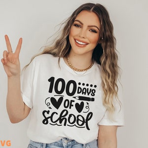 100 Days of School SVG, Teacher Svg, Back to School Svg, School Shirt ...