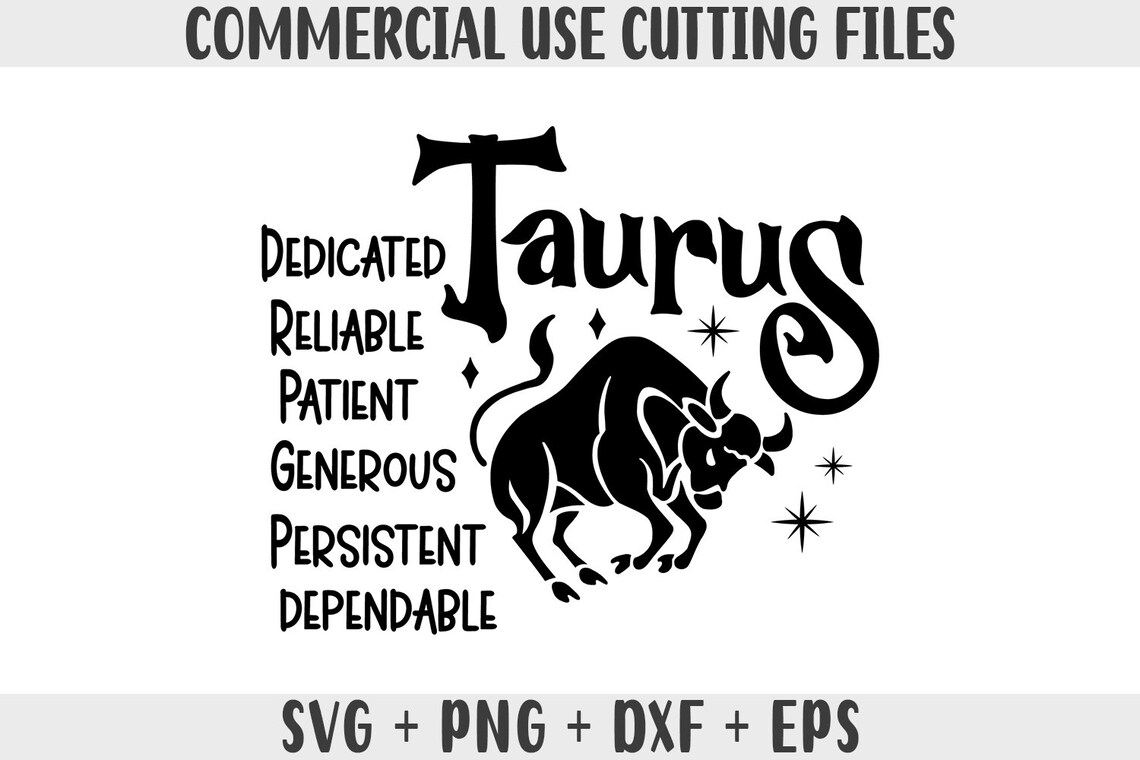 Taurus SVG Zodiac SVG Zodiac Signs Clipart SVG Gift for - Etsy