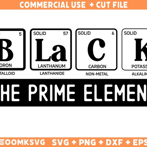 Black the Prime Element Svg Black Pride Svg Black History - Etsy