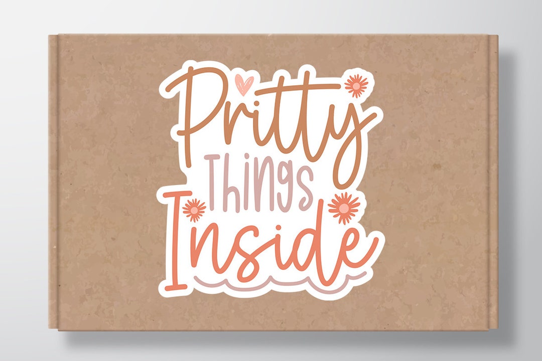 Pretty Things Inside Sticker: Boho Packaging Labels (digital Download ...