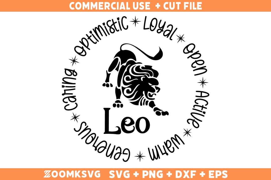 Leo SVG, Zodiac SVG, Zodiac Signs Clipart SVG, Gift for Leo Png ...