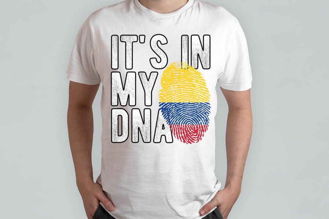 It's in My DNA Colombia Flag Fingerprint PNG Sublimation Design ...
