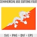 Bhutan Flag SVG Original Colors Bhutan Flag Png Commercial - Etsy
