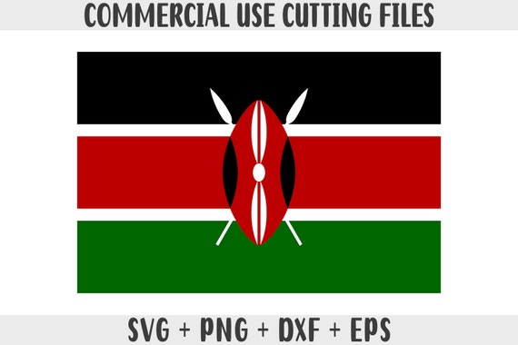 Kenya Flag SVG Original Colors Kenya Flag Png Commercial Use - Etsy UK