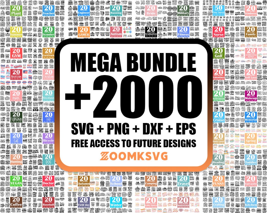Mega SVG Bundle, T-shirt Designs SVG, Svg Files for Cricut, Silhouette ...