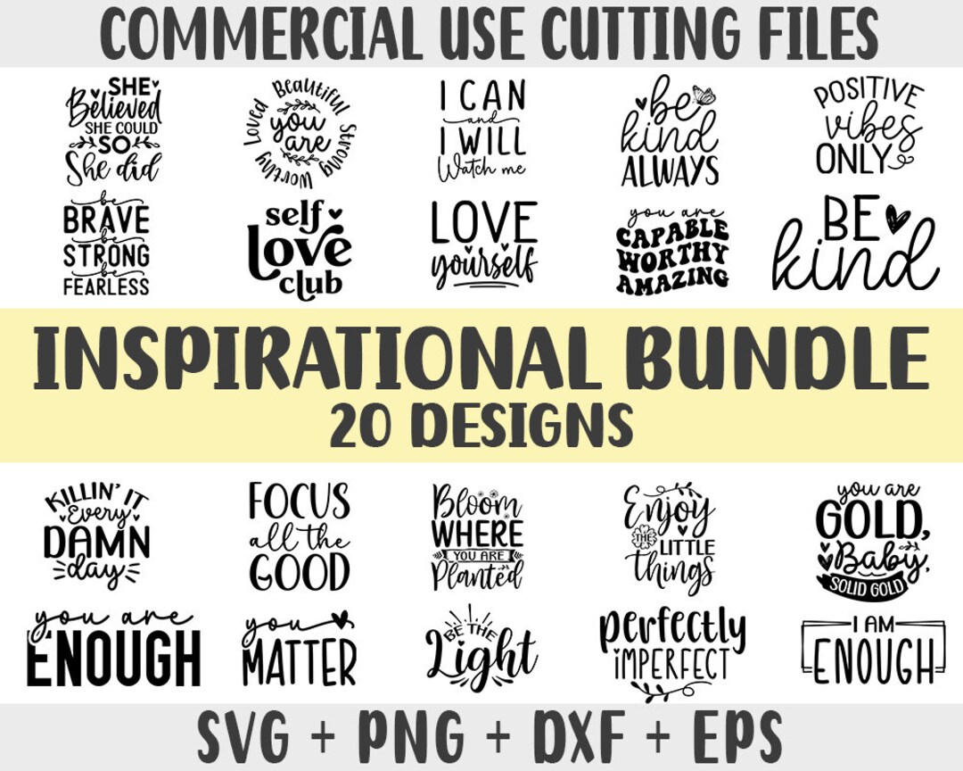 Inspirational SVG Bundle, Motivational Svg Bundle, Inspirational Quotes ...