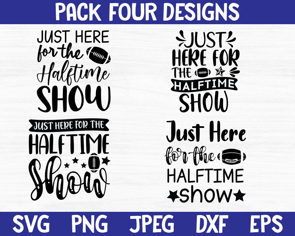 Just Here for the Halftime Show Svg Bundle Svg Fall Football - Etsy