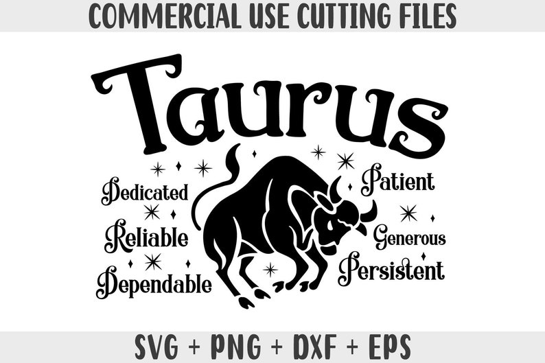 Taurus SVG Zodiac SVG Zodiac Signs Clipart SVG Gift for - Etsy
