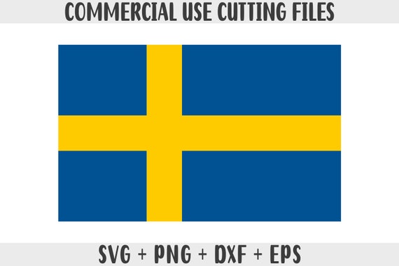 Sweden Flag SVG Original Colors Sweden Flag Png Commercial - Etsy