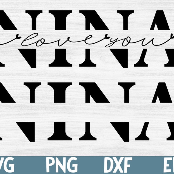 Nina Split Svg - Etsy