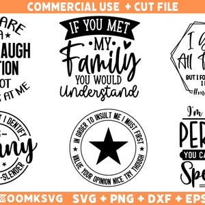 V3 Funny SVG Bundle | Sarcastic SVG Quotes | Sassy Sayings for Moms ...