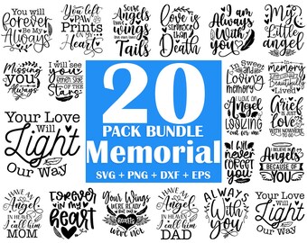 Memorial Svg Bundle, Memorial Quotes Svg, Rest in Peace Svg, Cardinal ...
