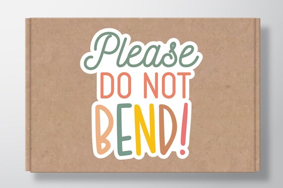 Please Do Not Bend Sticker SVG Boho SVG Stickers for Small - Etsy