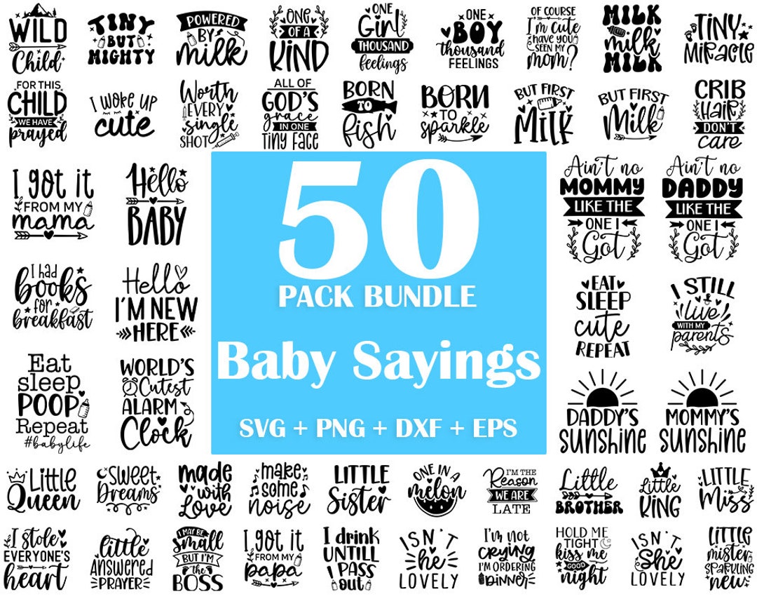 Baby Sayings SVG Bundle: Funny Onesie Designs (digital Download) - Etsy