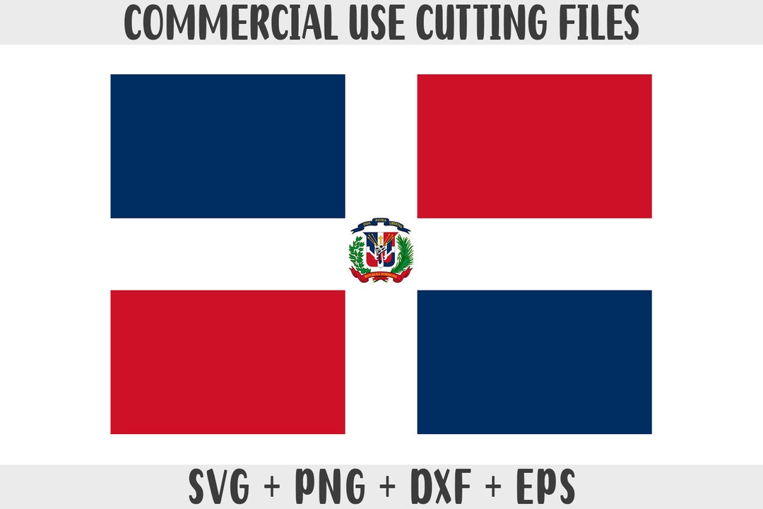 Dominican Republic Flag SVG: Original Colors, Print-on-demand (digital ...