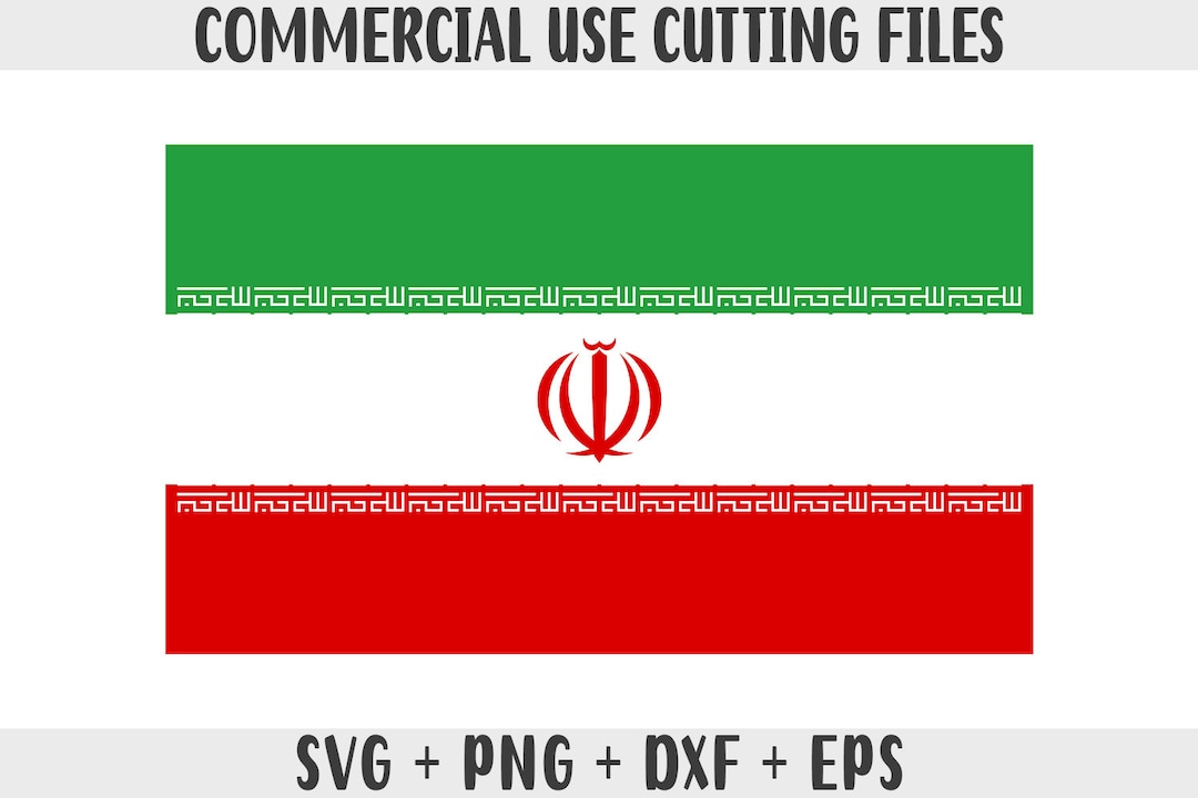Iran Flag SVG Original Colors, Iran Flag Png, Commercial Use for Print ...