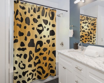 Leopard Shower Curtains - Etsy