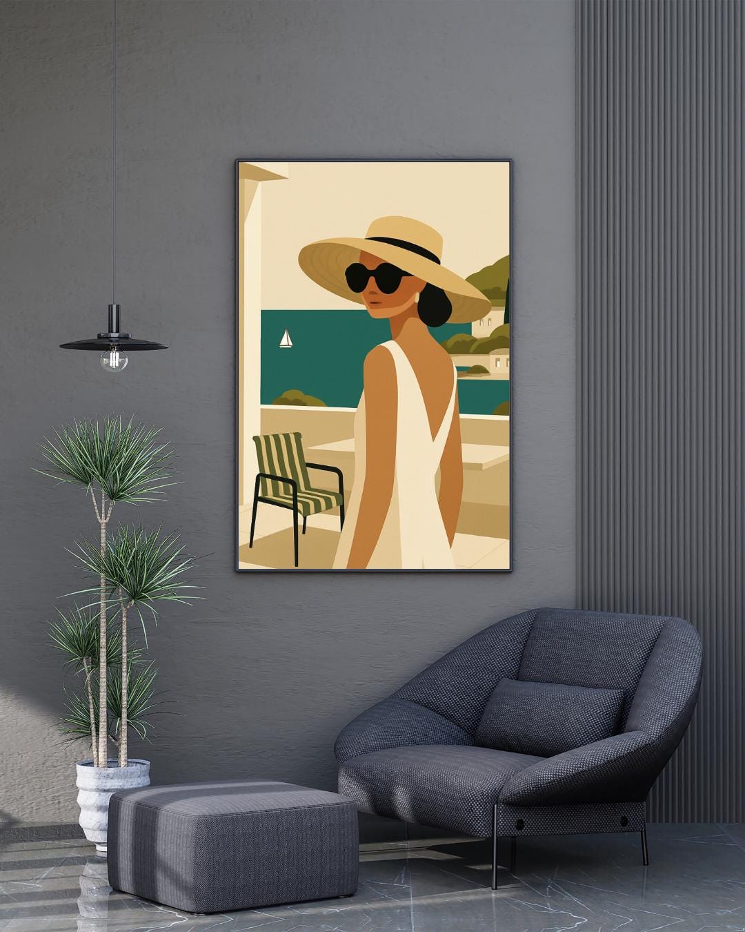 Vintage Chic Woman Poster - Digital Kitchen Poster - Summer Printable ...