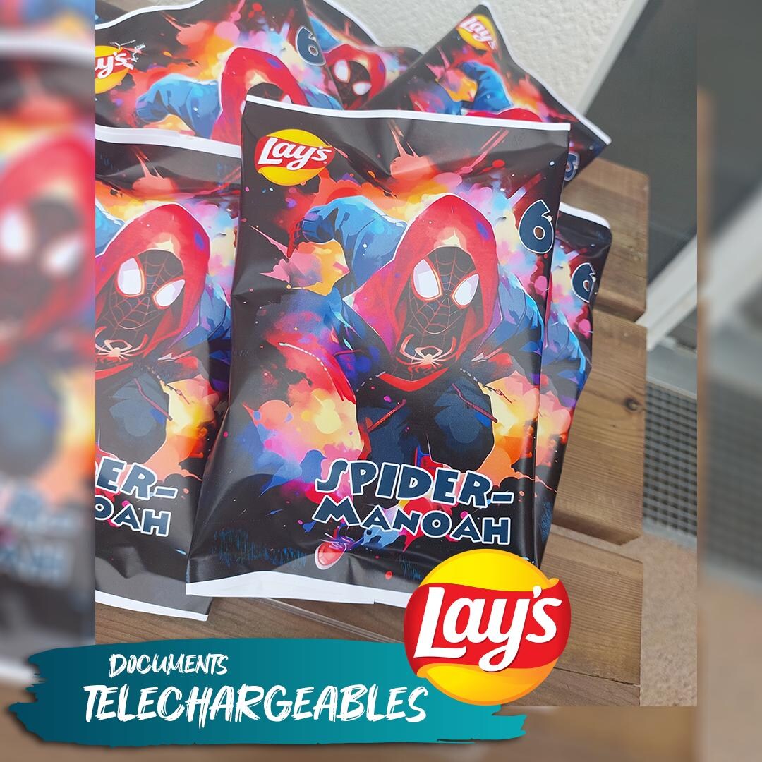 Custom Chips Pack Theme of Your Choice Spider Man - Etsy