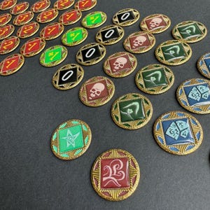 74x Metal Chaos Tokens, Frost Bless & Curse Token Upgrades for Arkham ...