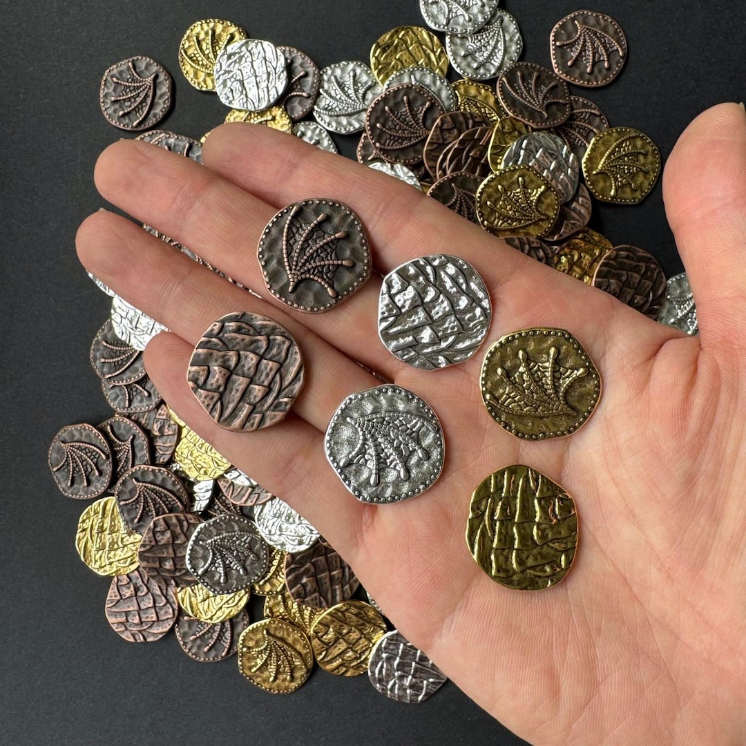 40x Dragon Coins in 3 Different Colors, Metal Token Upgrade for Board ...