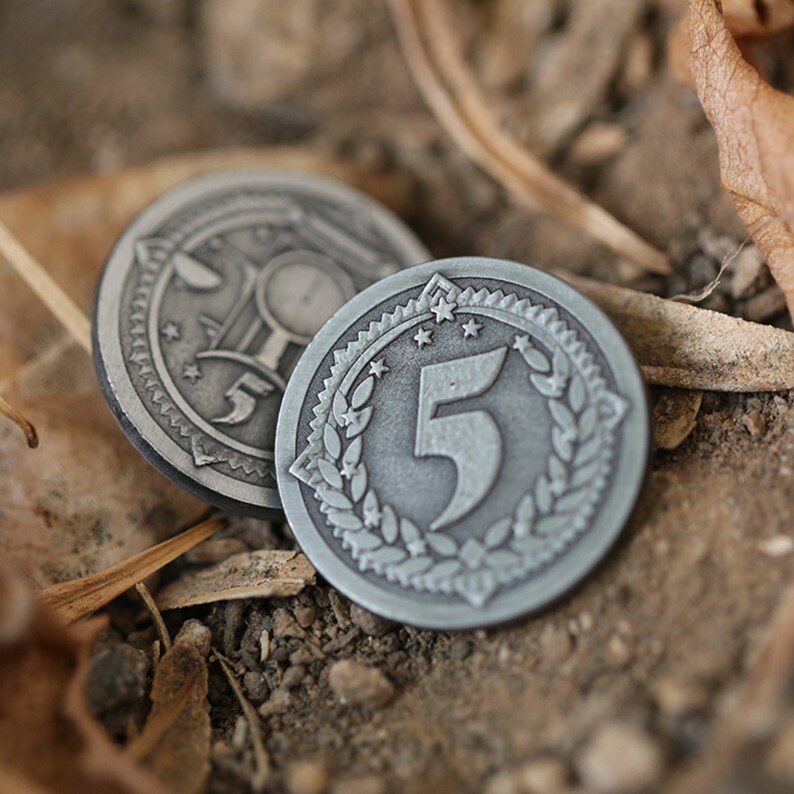 Generic Metal Coins Board Game Money 1s 3s 5s 10s 50s - Etsy 日本