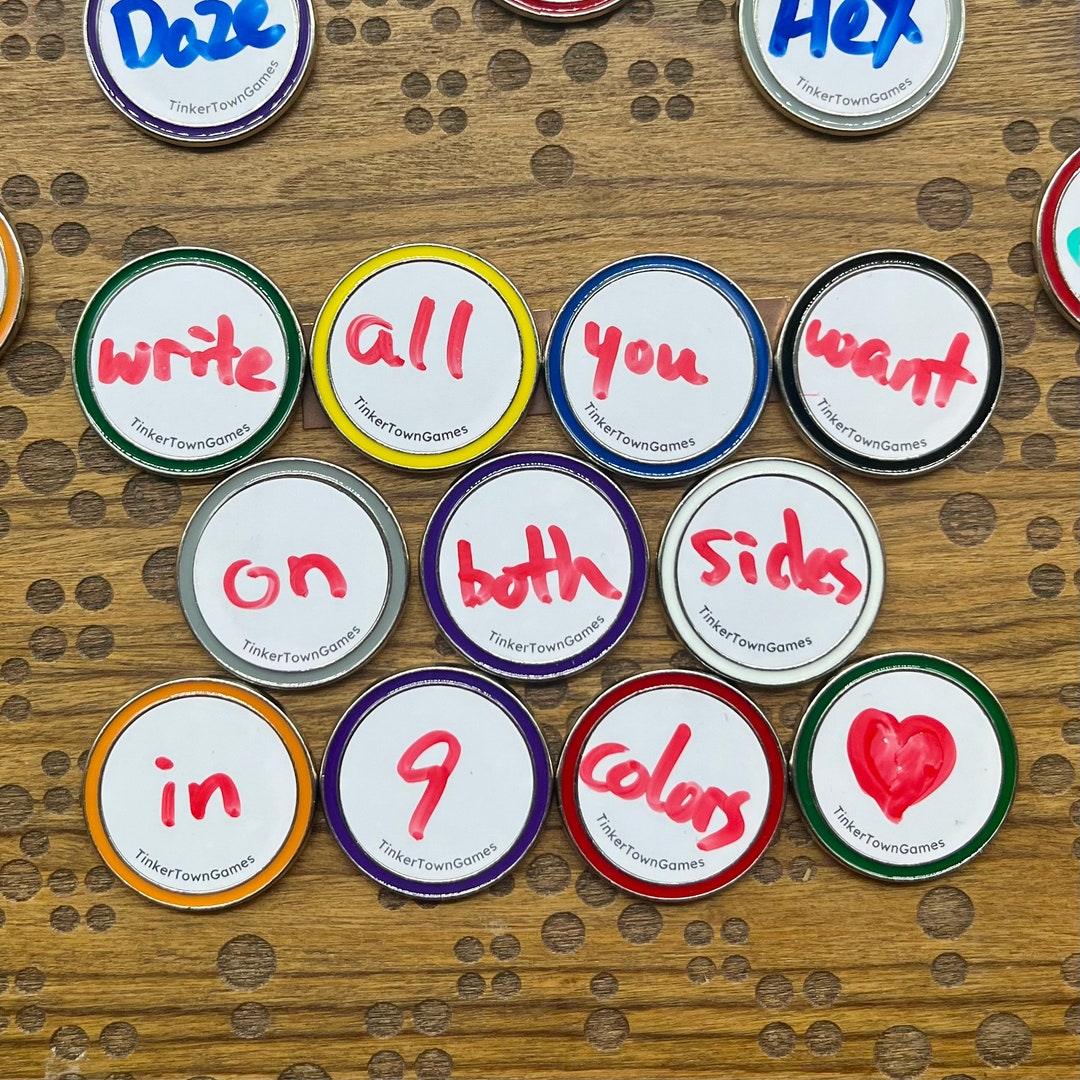 Metal Dry Erase Tokens, Ability Counters - for Board Games, Rpgs, Tcgs ...