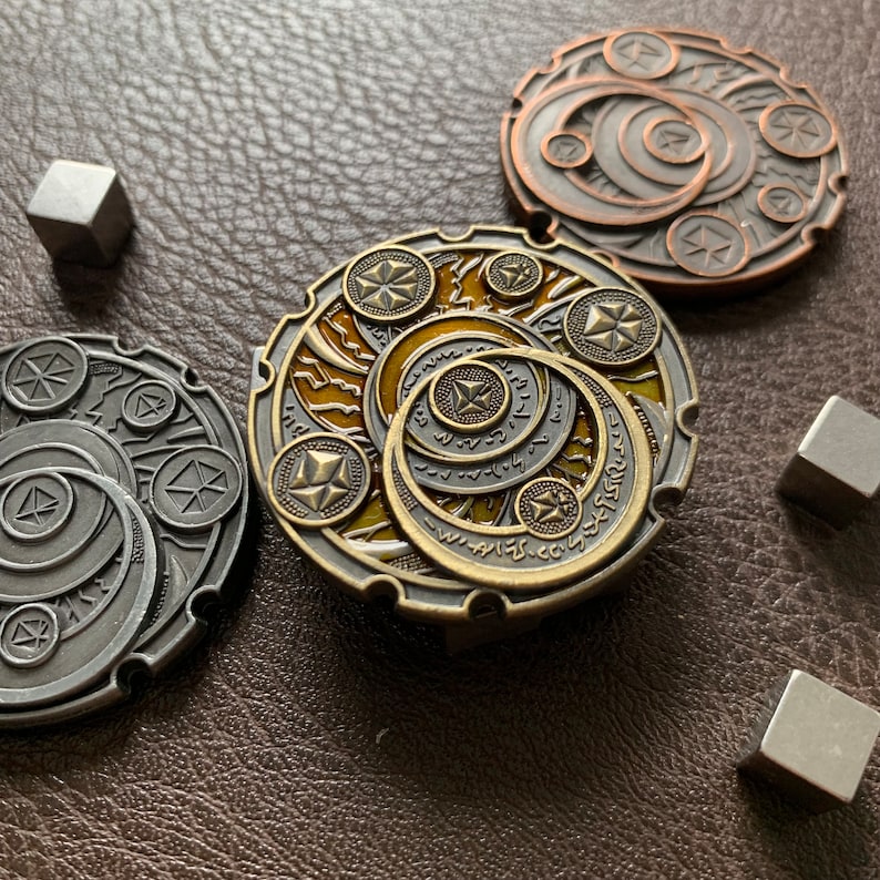 Keyforge Upgraded Board Game Tokens 3 Keys Set metal 40mm - Etsy UK