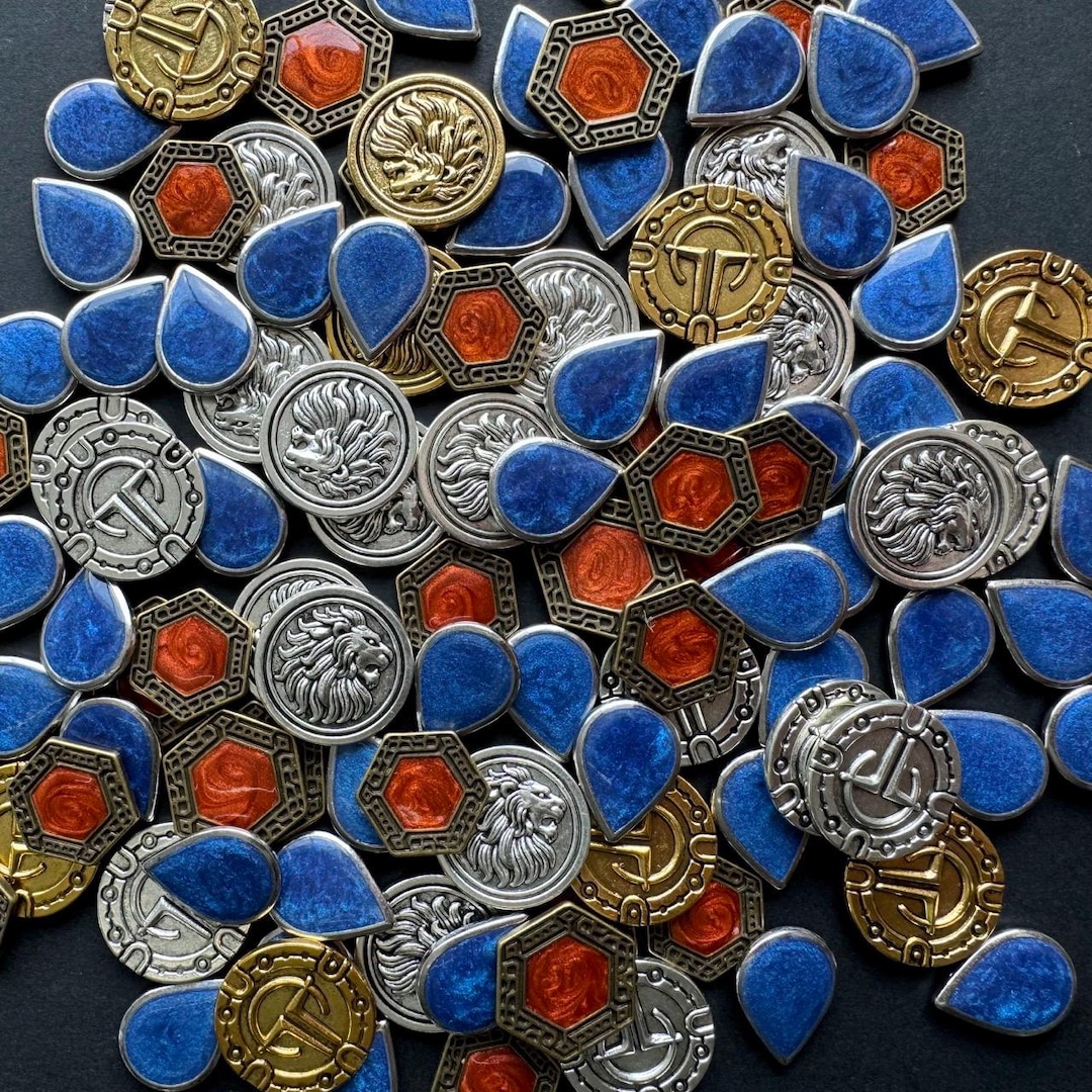 83x Dune Imperium Uprising Metal Token Upgrade, Water, Solari, Spice ...