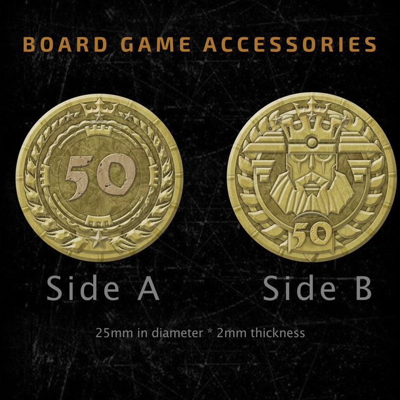 Generic Metal Coins Board Game Money 1s 3s 5s 10s 50s - Etsy 日本