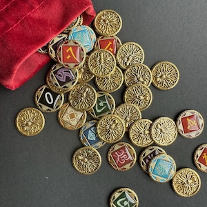 74x Metal Chaos Tokens, Frost Bless & Curse Token Upgrades for Arkham ...