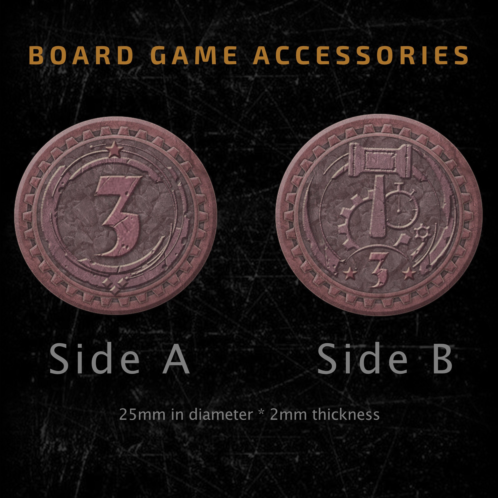 Generic Metal Coins Board Game Money 1s 3s 5s 10s 50s - Etsy