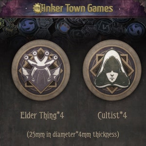 44 Chaos Token Full Core Set for Arkham Horror LCG (25mm in Diameter ...