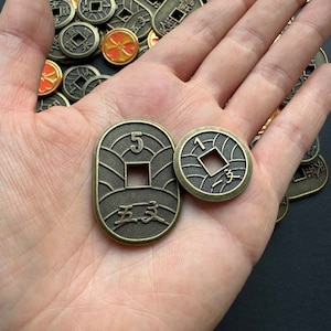 Generic Board Game Coin, Ancient Japan Themed Money Token, Japanese Mon ...