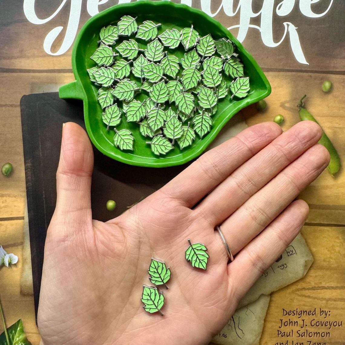 50x Genotype Metal Upgrade Leaf Tokens, Trait Markers, Miniature Green ...