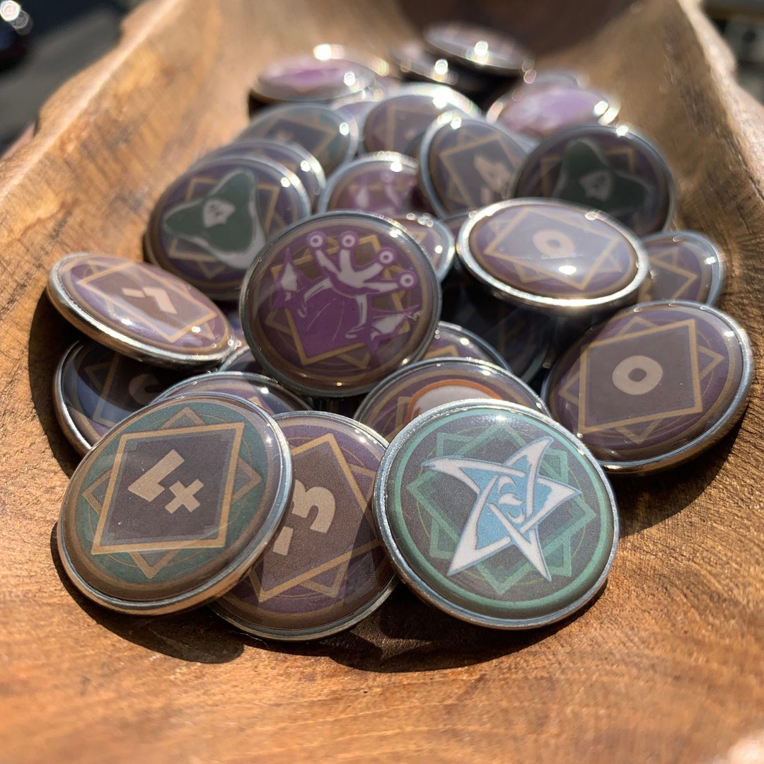 44 Chaos Token Full Core Set for Arkham Horror LCG (25mm in Diameter ...