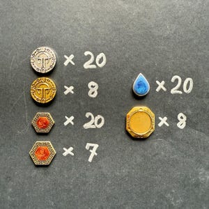 83x Dune Imperium Uprising Metal Token Upgrade, Water, Solari, Spice ...