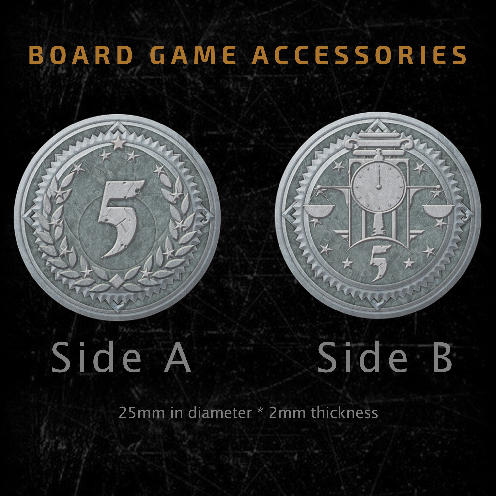 Generic Metal Coins Board Game Money 1s 3s 5s 10s 50s - Etsy