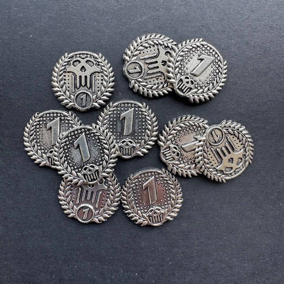 Generic Tokens, Board Game Money Coins, Cthulhu Themed Metal Coin ...