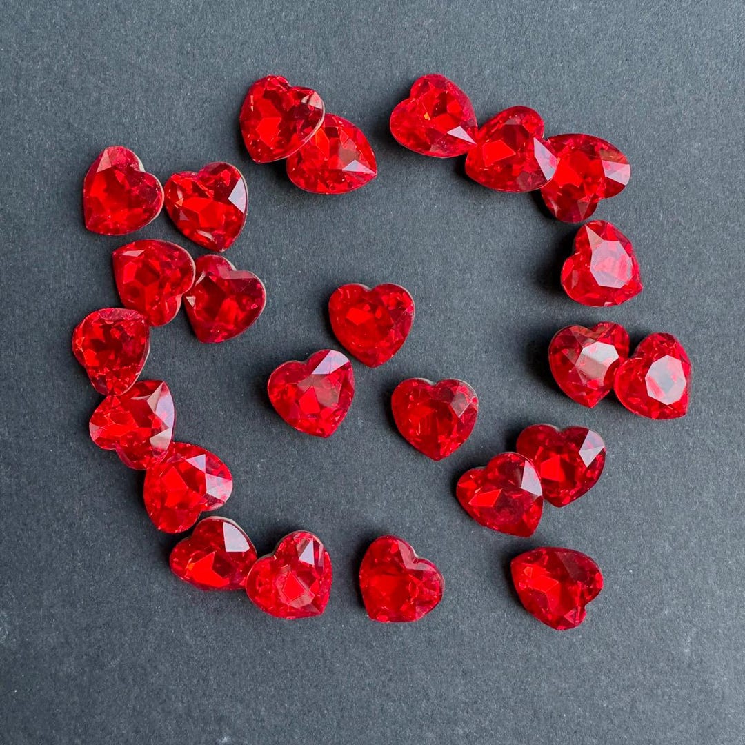 12x Glass Hearts for Health Upgrade Tokens for Board Game, Wound ...
