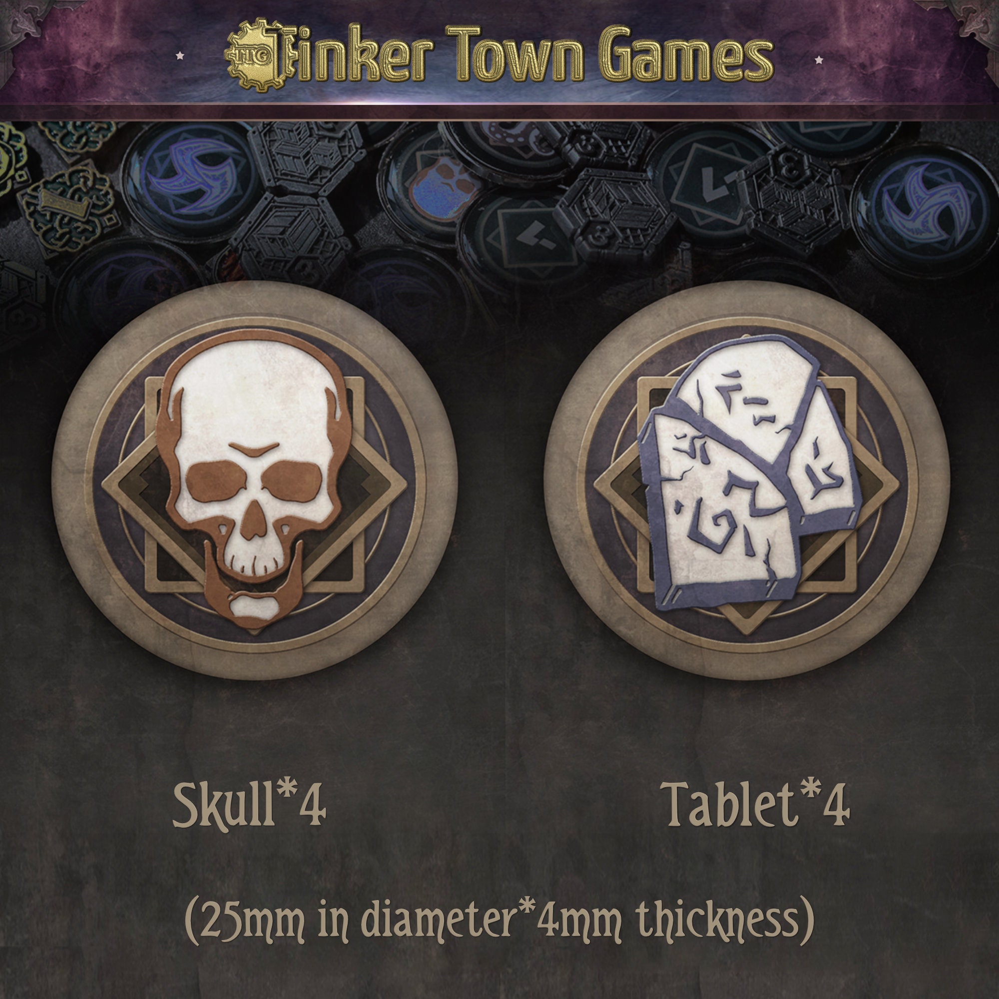 44 Chaos Token Full Core Set for Arkham Horror LCG 25mm in - Etsy UK