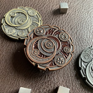 Keyforge Upgraded Board Game Tokens - 3 Keys (metal, 40mm in Diameter ...