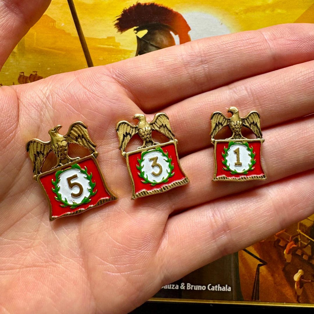 24x 7 Wonders Military Victory Counter 1 3 5, Hand Painted, Golden ...